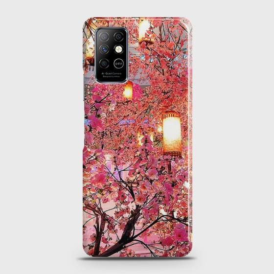 Infinix Note 8 Pink blossoms Lanterns Case